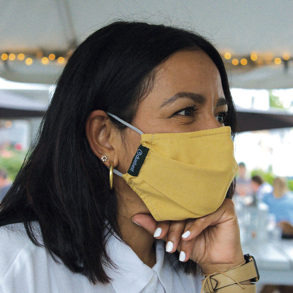 Reusable Fabric Face Mask (Mustard Yellow) | Duebest